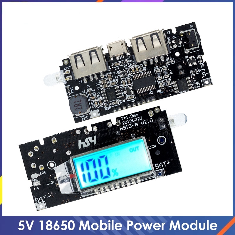 Dual USB 5V 1A 2.1A Mobile Power Bank 18650 Battery Charger PCB Power Module Accessories ...