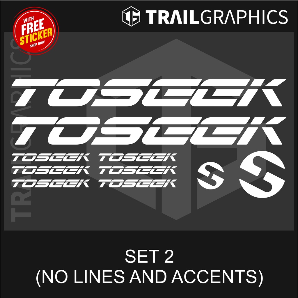TOSEEK Sticker Decal Vinyl for Mountain Bike and Road Bike | Shopee ...