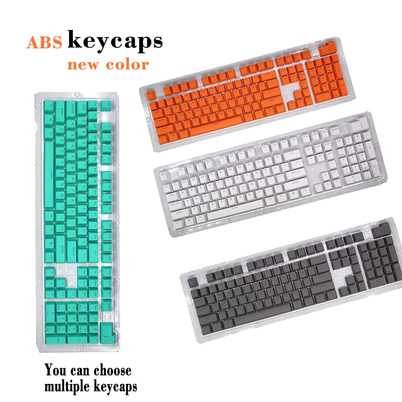[ABS key cap transparent key cap] 87 black white 104 Two-Color Key cap ...