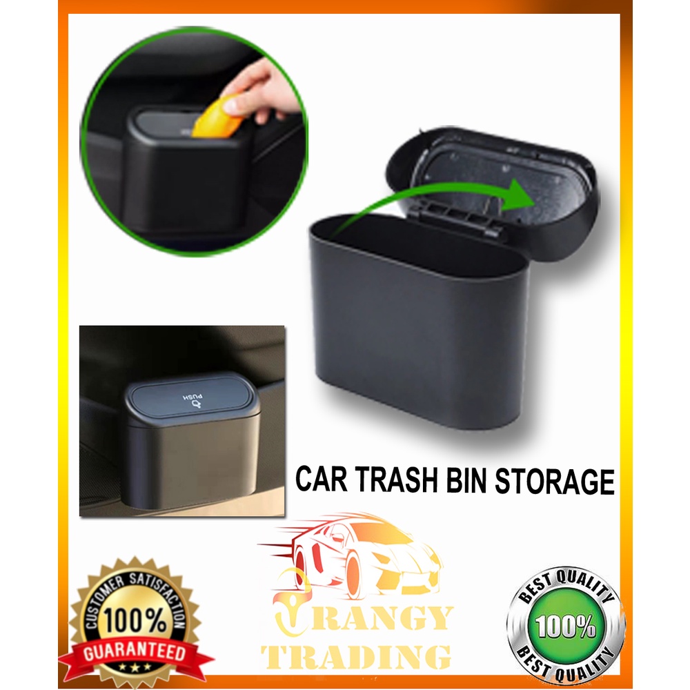 Car Trash Can with Lid Waterproof Mini Vehicle Trash Bin Car Dustbin ...