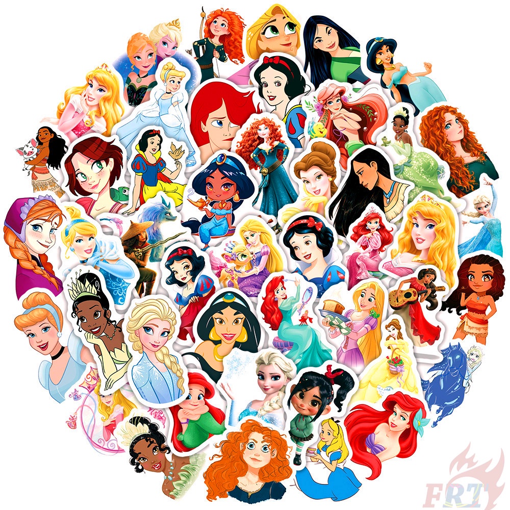 Disney Princess Series 01 Stickers 50Pcs/Set DIY Fashion Laptop ...
