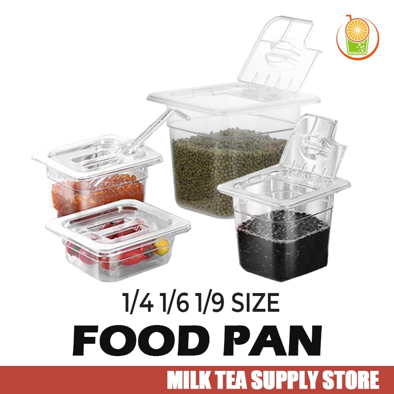 Gastronorm Pan Acrylic Clear Food Pan&Lid Sauce Pan Milktea Pearl ...