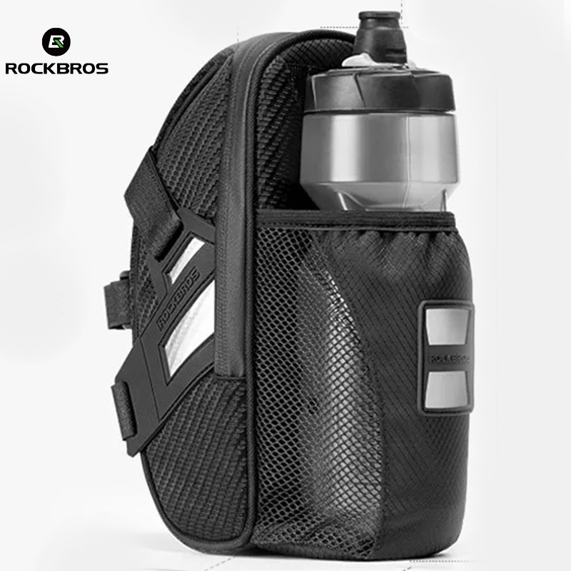 Rockbros Saddle Bag Double Zipper Reflective Large Capacity Water Tail ...