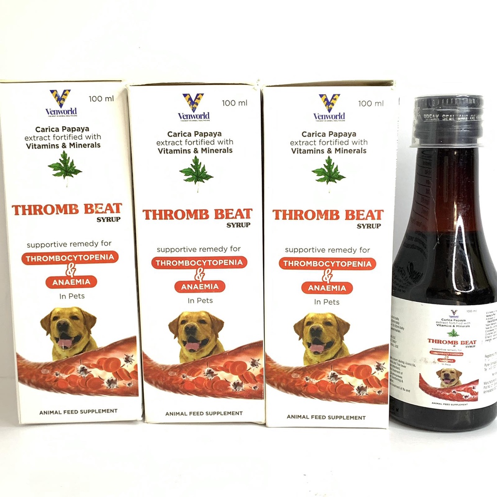 [SOUTH VET] 3 BOX THROMB BEAT SYRUP (100 ML) SUPPLEMENT FOR DOG'S AND ...