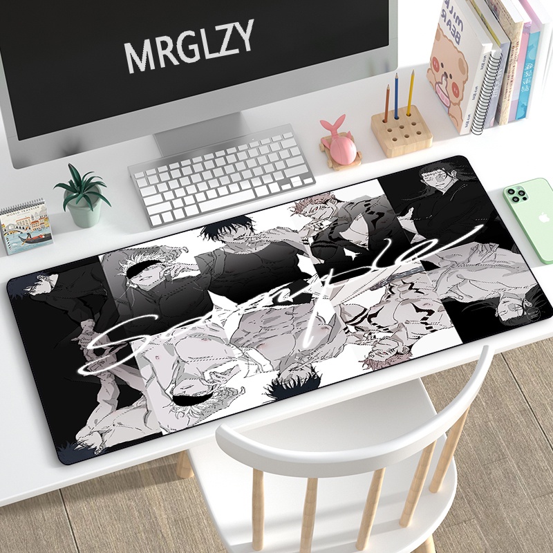 Anime Gaming Peripheral 40X90CM Jujutsu Kaisen Black white Large Mouse ...