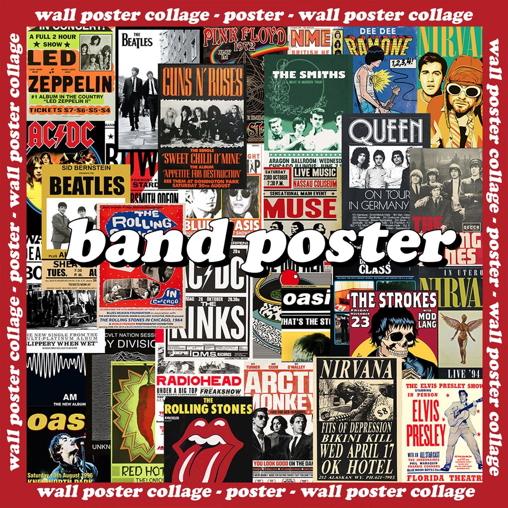 Poster BAND (WALL COLLAGE AESTHETIC DECOR) | Shopee Philippines
