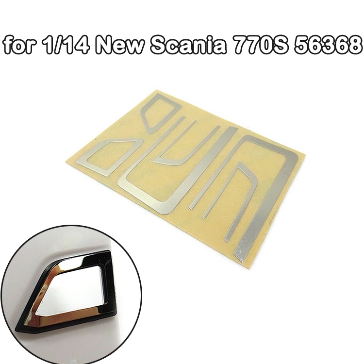 Metal Chrome Decorative Sticker Headlight Frame Decal Sticker for 1/14 ...