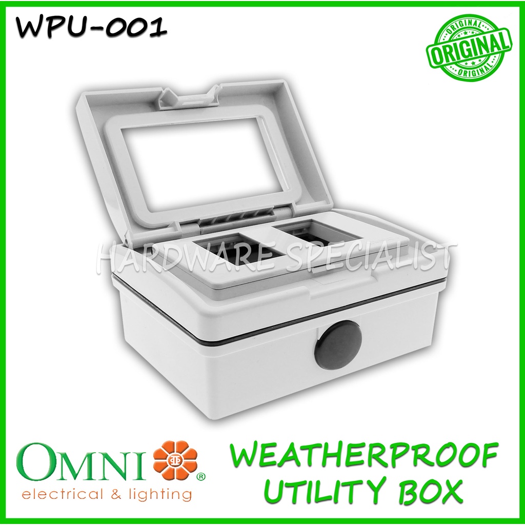 Omni Weatherproof Utility Box w/ Cover WPU-001 Original | Shopee ...