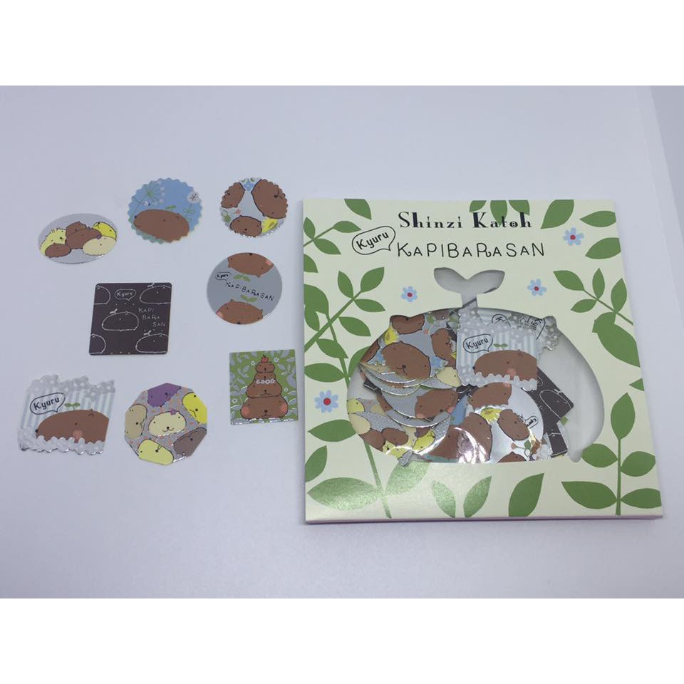 Shinzi Katoh Kyuru Kapibarasan Sticker Flakes - Flower Garden ...