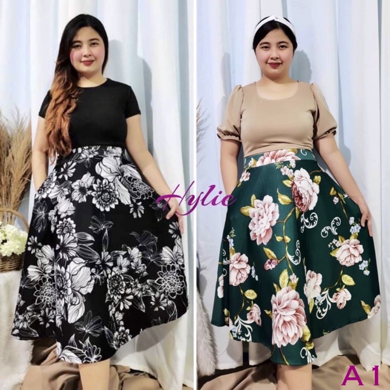 Hylie Two Sizes Printed Balloon Skirt (Regular-25 to 32, Plus Size-33 to 40) | Shopee Philippines
