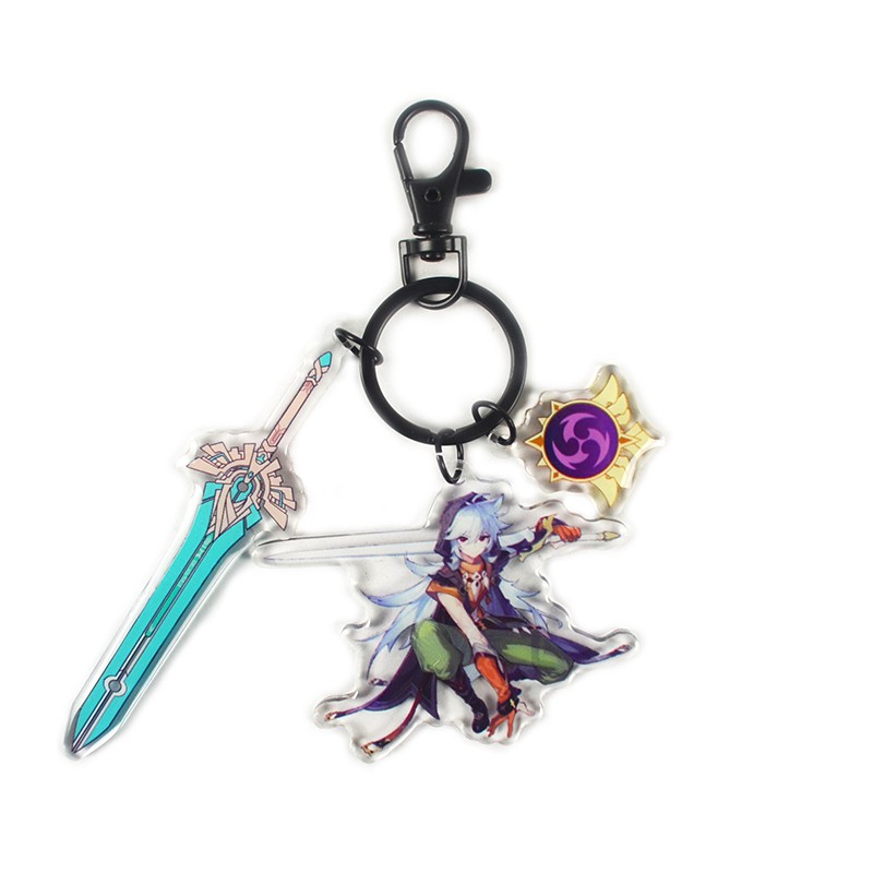 3 in 1 Genshin Impact Keychain Furina Wriothesley Character 3 in1 ...