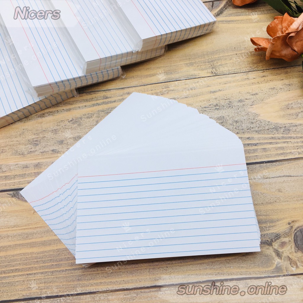 3x5 inches INDEX CARD RULED BOTH SIDES 100pcs per pack | Shopee Philippines