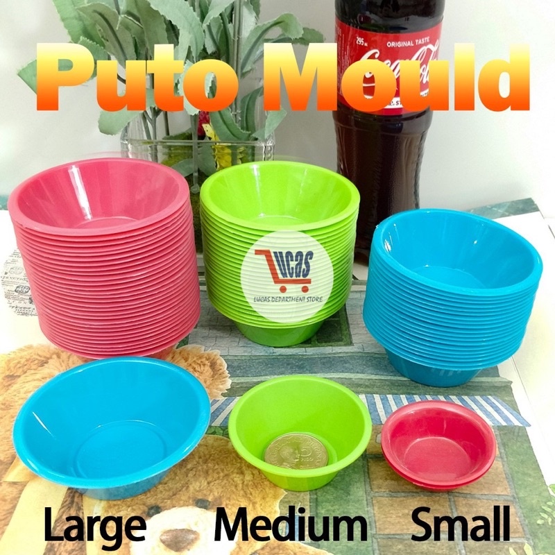 Puto Mold 24pcs per pack PUTO MOLDER LARGE MEDIUM SMALL MULTICOLOR ...