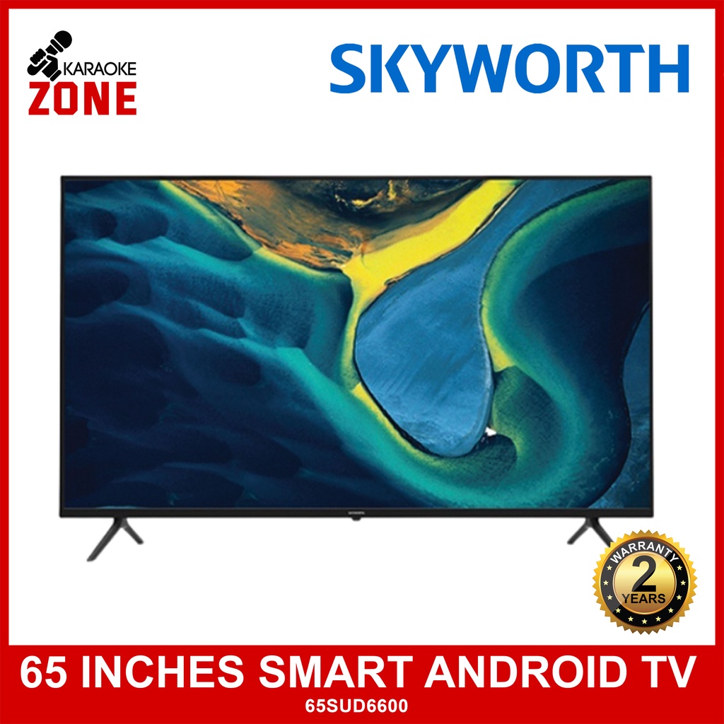 Skyworth 65SUD6100 / Smart Android Led TV / 65 inch / Google Assistant / wall bracket / Skyworth ...