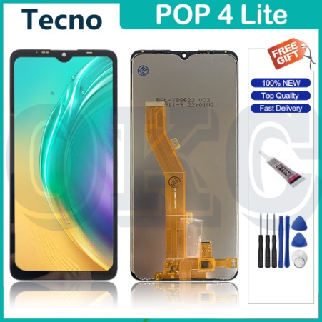 Original For Tecno Pop 4 lte lite LCD with Frame Display Touch Screen ...
