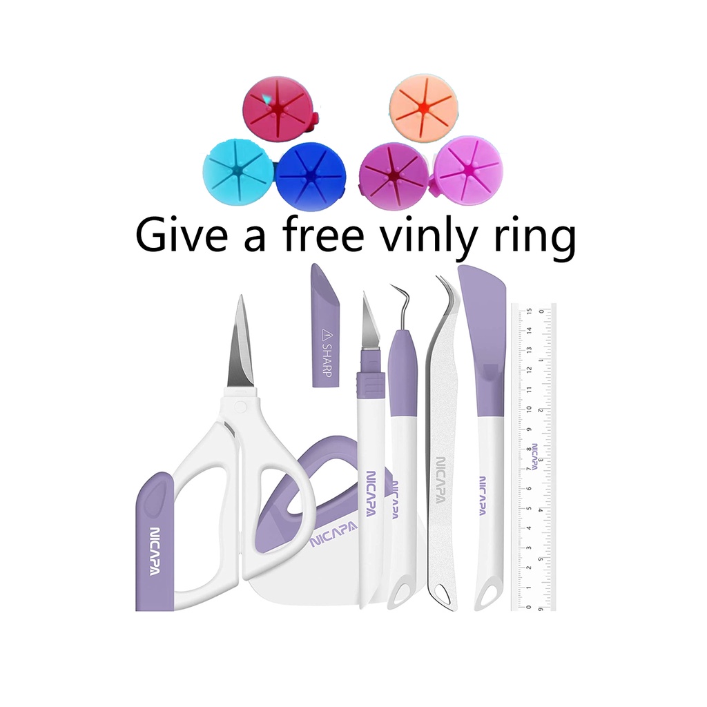 Nicapa Basic Tool Set Craft Weeding Vinyl Cardstock Crafting Tools Kit ...