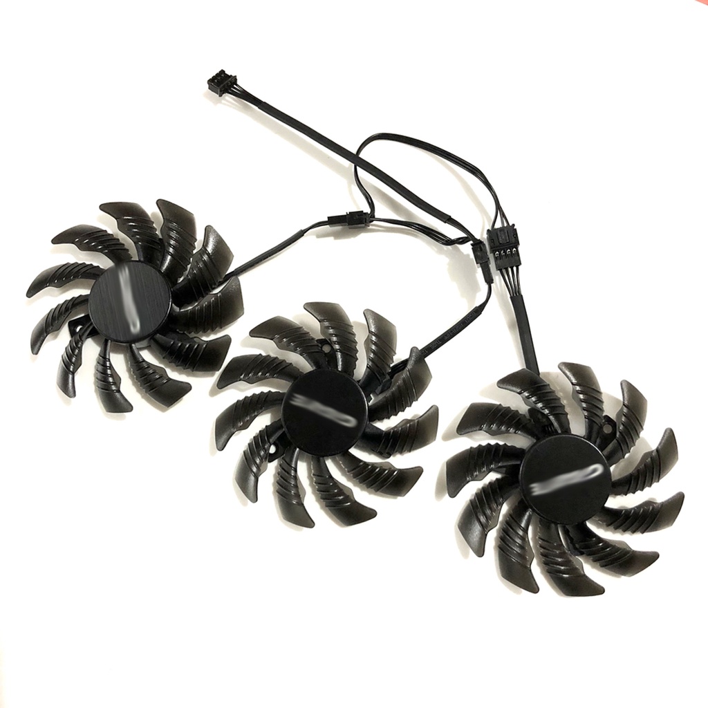3Pcs/Set 75mm PLD08010S12HH GV-R9FURYWF3OC-4GD GPU VGA Cooling Fan For ...
