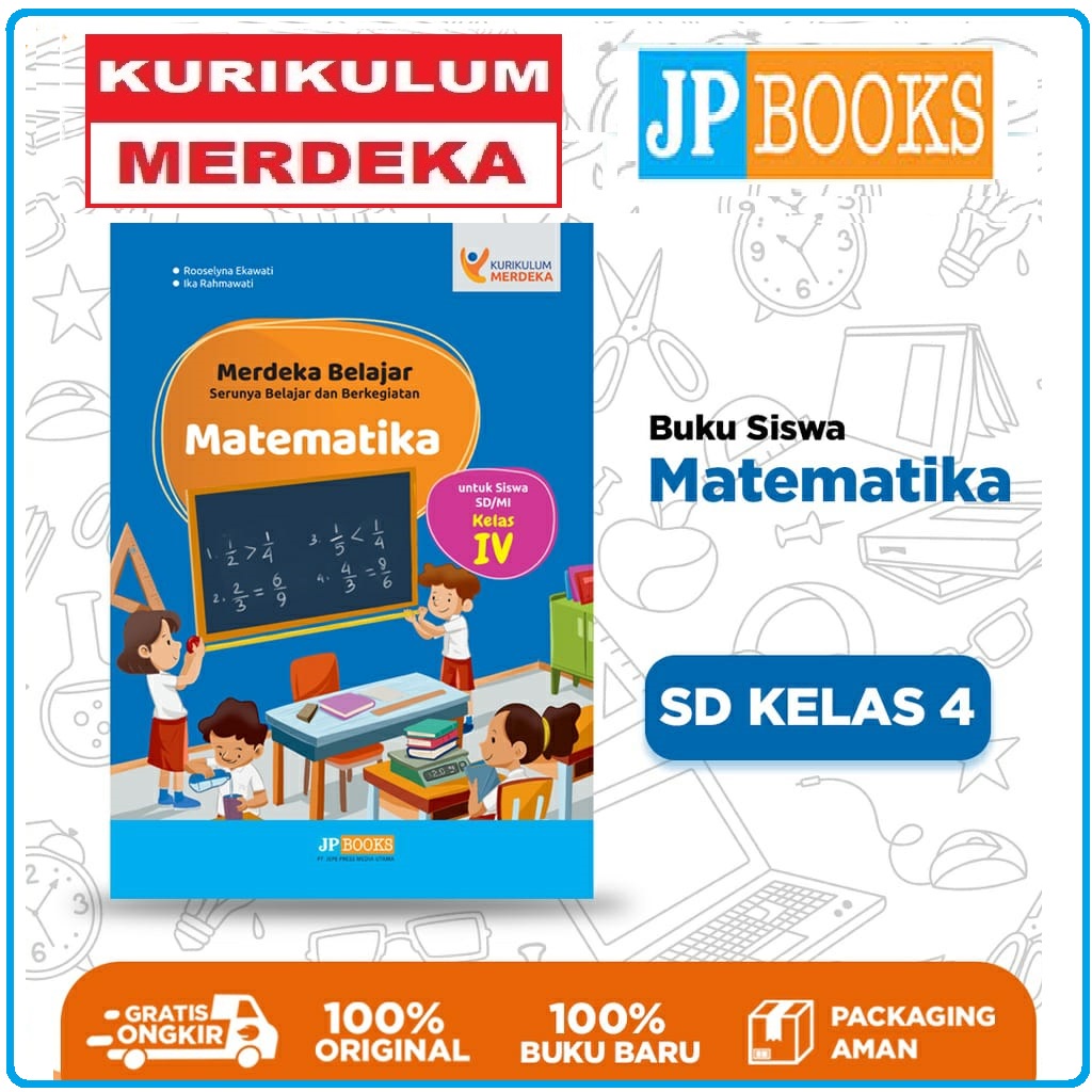 Elementary/MI Mathematics School Book Class 4 Kur. Merdeka - JP Books ...