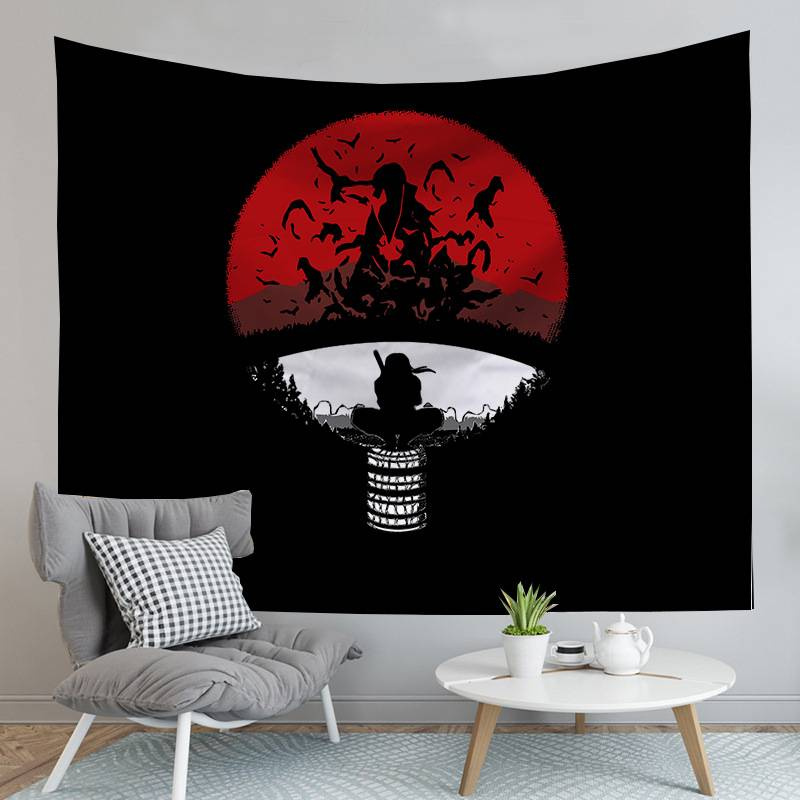 Naruto Sasuke Uchiha Akatsuk Naruto anime wall tapestry hanging cloth ...