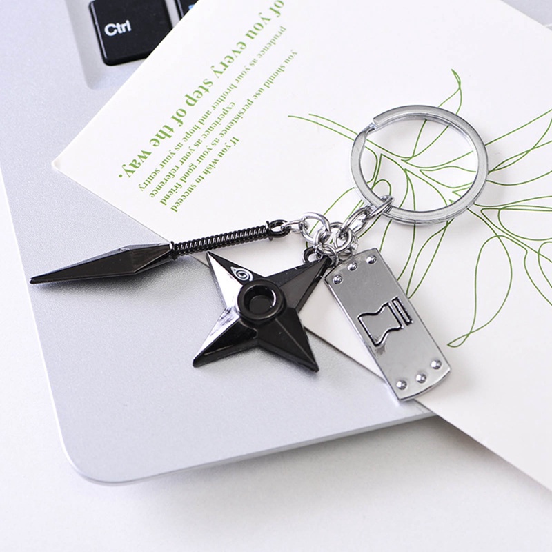 Aasleaty Kunai Shuriken Konoha Ninja Keychain for Car Keys Bag Backpack ...