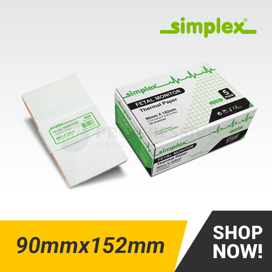 Simplex CTG/ Fetal Monitor Thermal Paper 90mmx152mm | Shopee Philippines