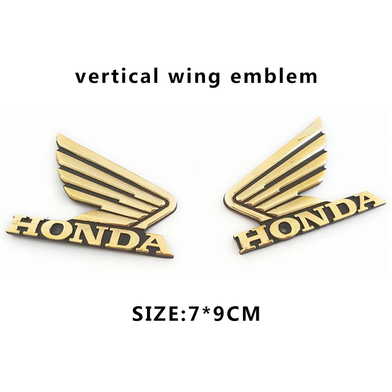 1 Pair ABS Honda Wing Logo For Motorcycle Fuel Tank Emblem | Shopee ...