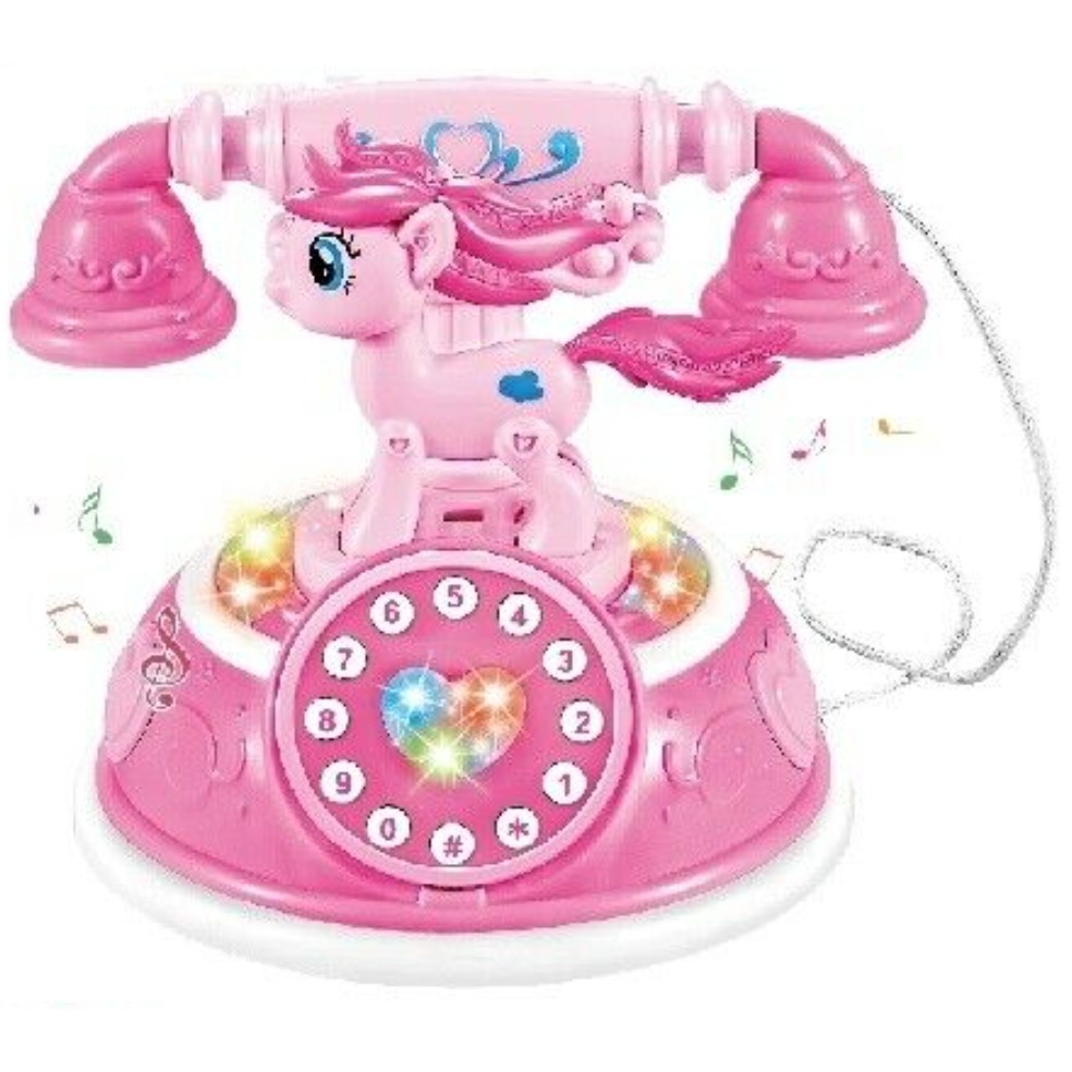 Pinkie Pie Telephone Toy Light Sound Battery Operated Rotary Dial Style ...