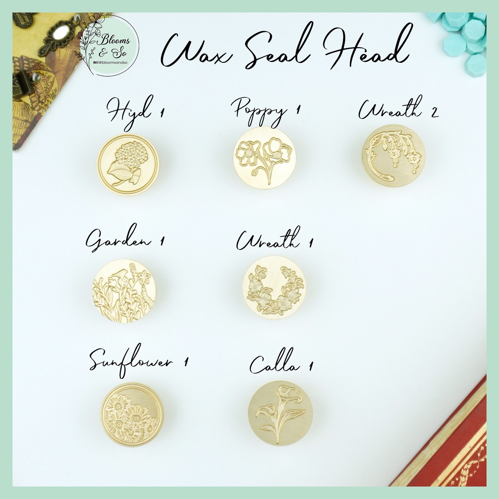 Wax Seal Stamp Heads Flower 25mm | Shopee Philippines