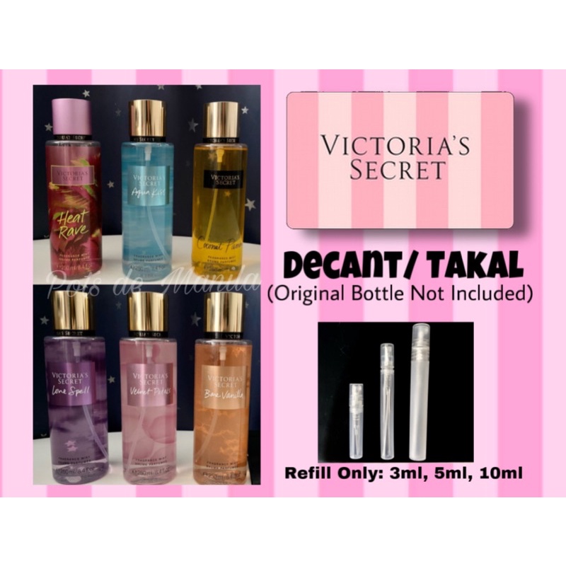 ORIGINAL Victoria's Secret Decant (3ml, 5ml, 10ml) | Shopee Philippines