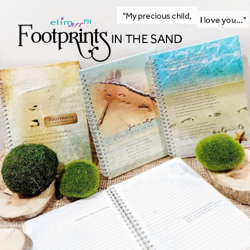 Elim Art PH Footprints Design Collection | Wire-O Hardcover Journal ...