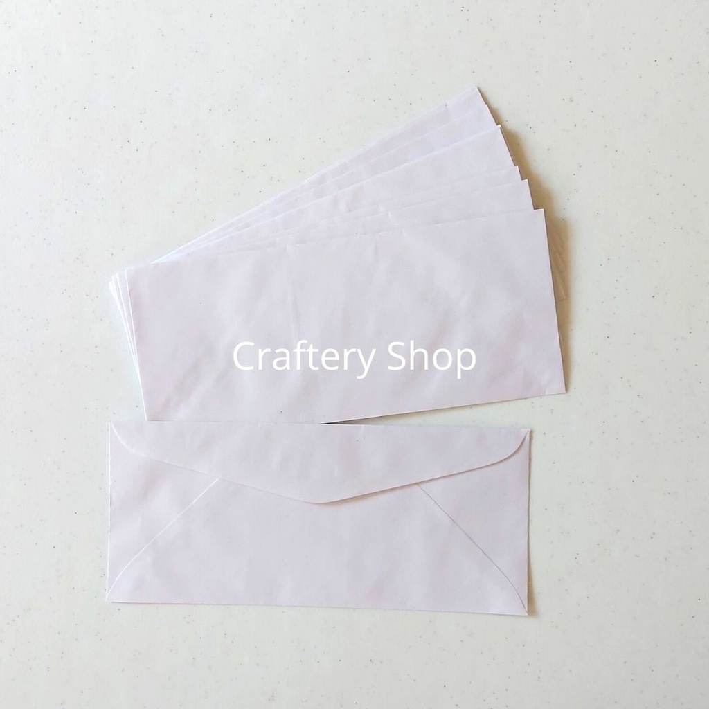 White Letter Envelope Long and Short 10pcs | Shopee Philippines