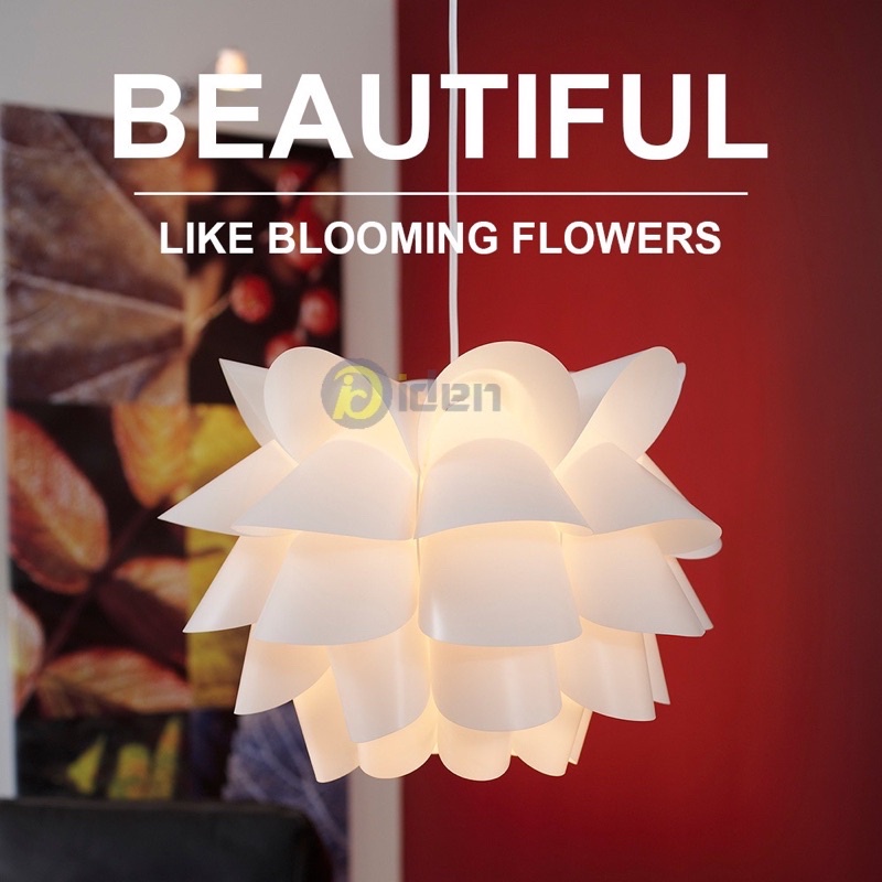 DIY Kit Lotus Chandelier Pendant Hanging Ceiling Light Lampshade Decor ...