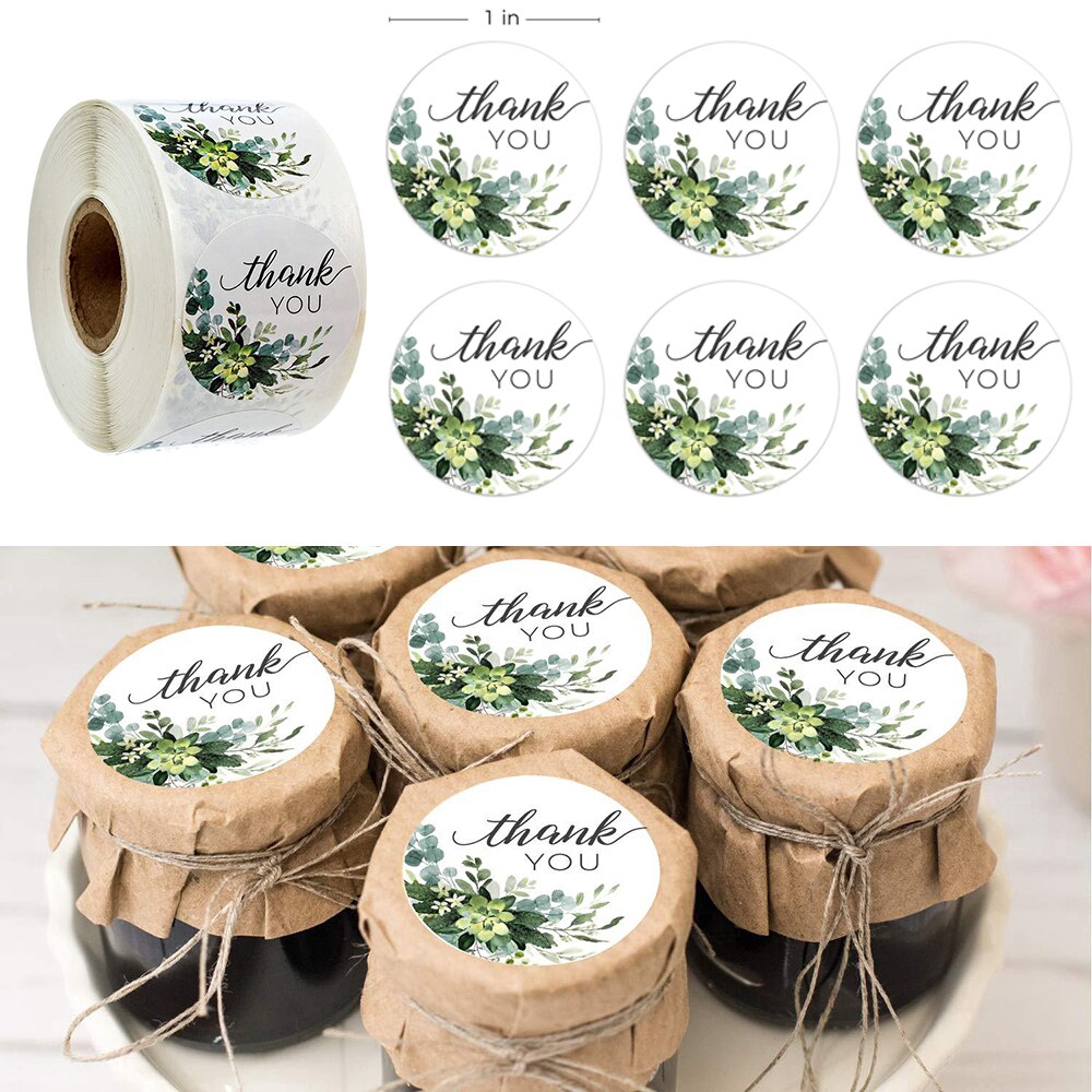 500pcs 1 Inch Round Sticker THANK YOU Baking Packing DIY Seal Sticker ...