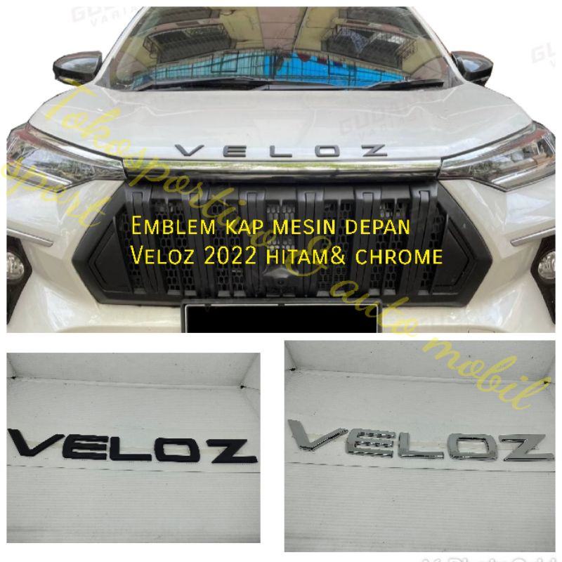 MESIN Logo Emblem Front hood Emblem for Toyota Veloz 2022 black chrome ...