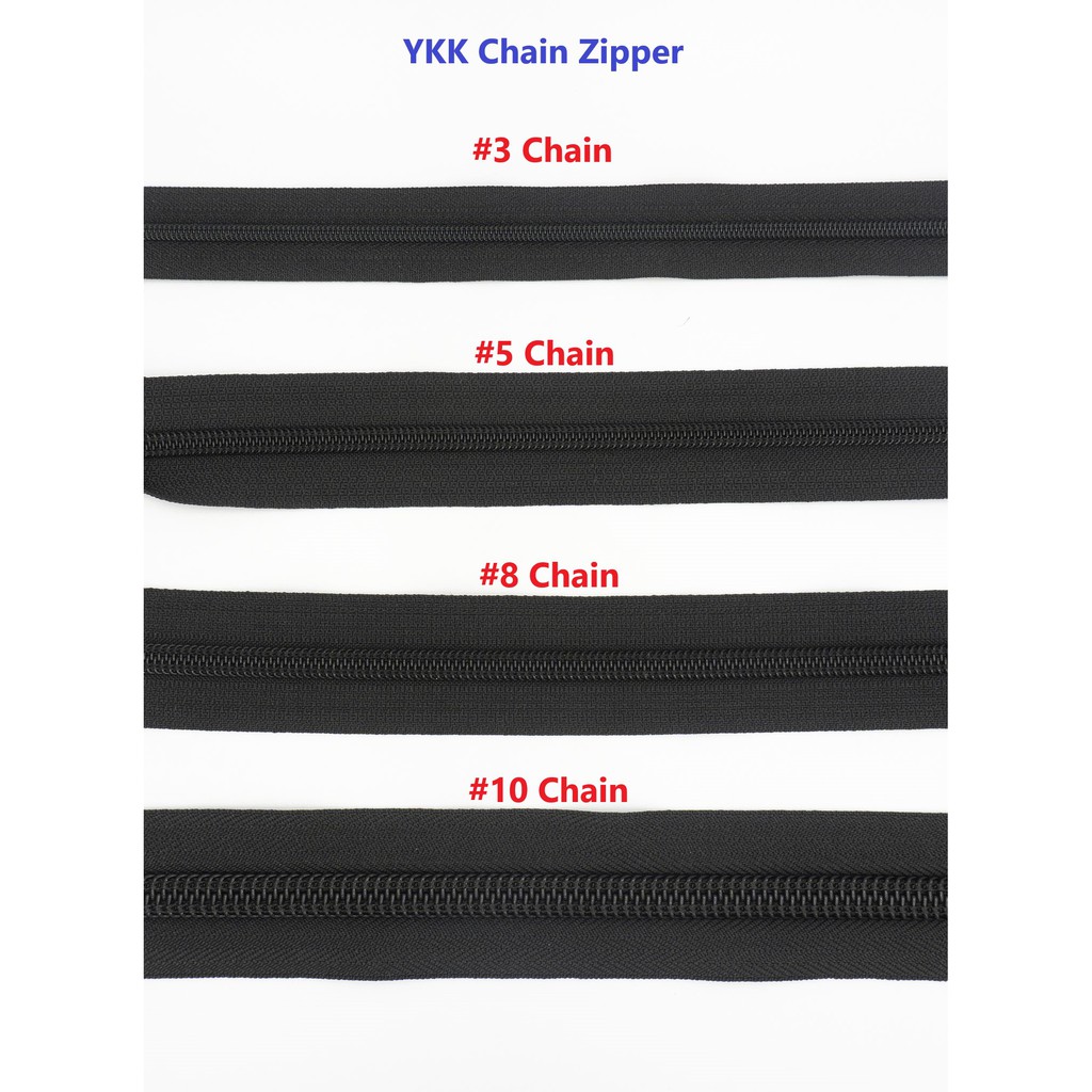 YKK RC Chain Black and White (by 5 meters) | Shopee Philippines