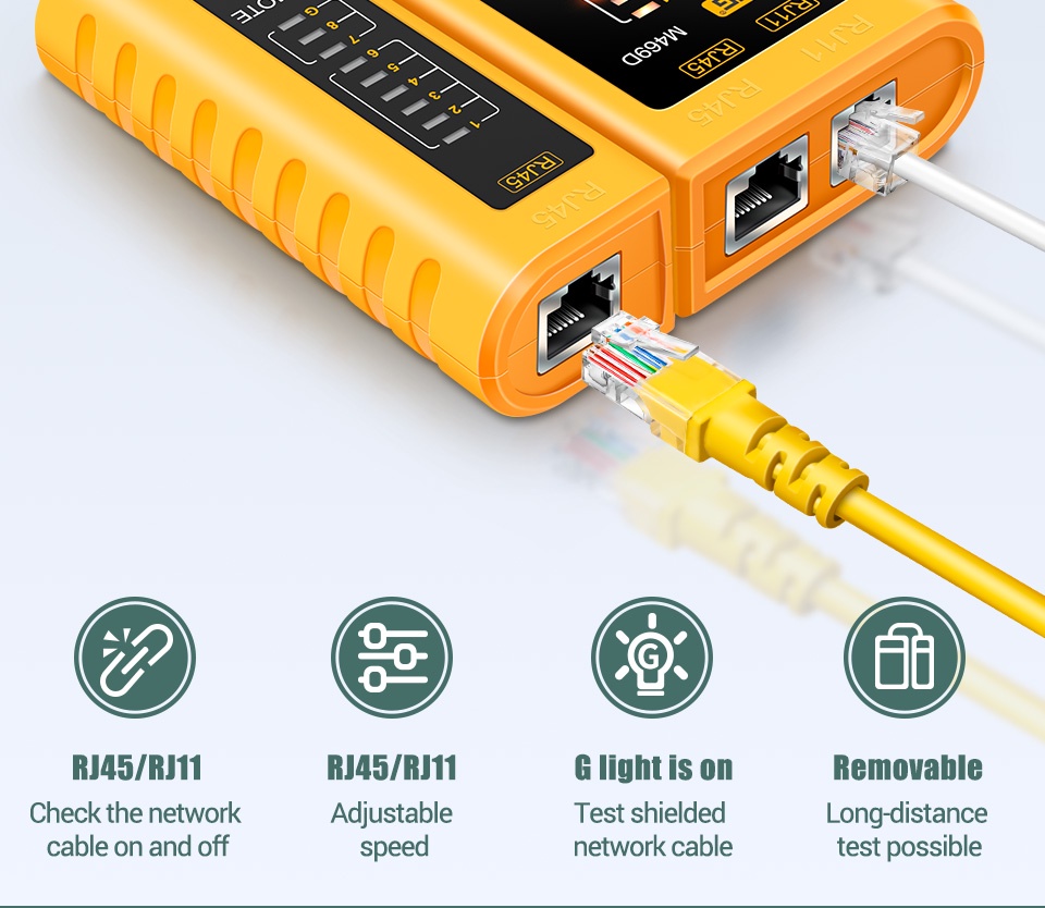 ZoeRax RJ45 Cable Lan Tester Network Cable Tester RJ45 RJ11 RJ12 CAT5 ...