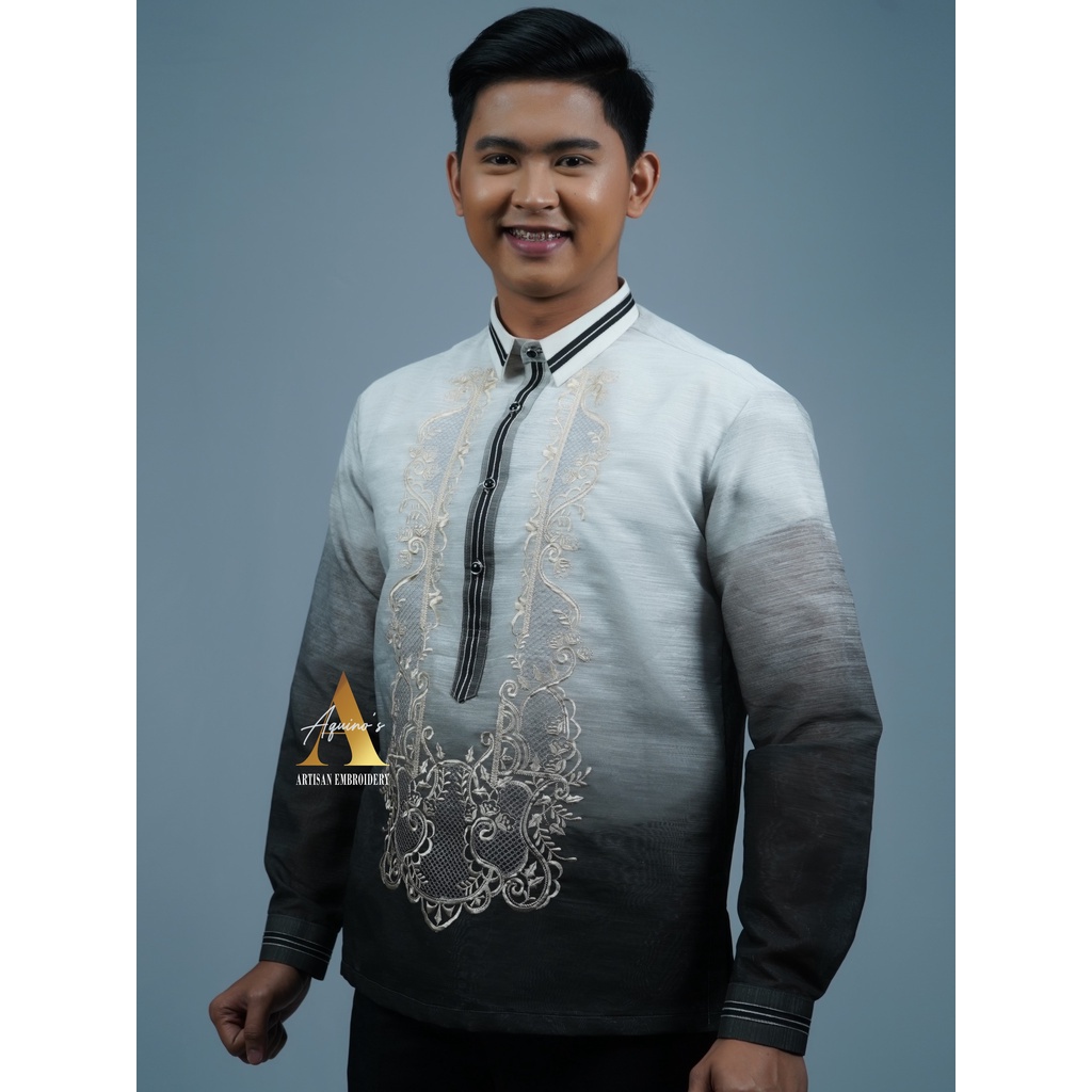 ۩Barong Tagalog For Men - Aquino's Embroidery Men's Modern Barong ...