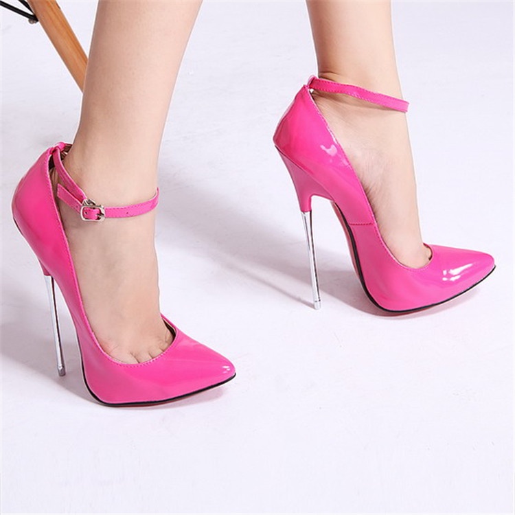 40-46 Size Pseudo-Mother 16cm Metal Heel Stiletto Super High Heels ...