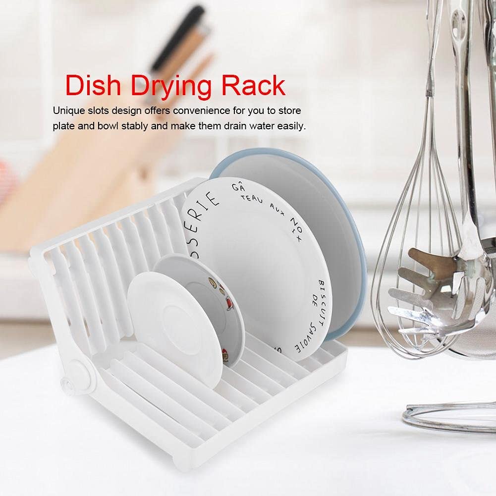 Kitchen Dish Plate Drying Rack Organizer, Collapsible Dish Drainer ...