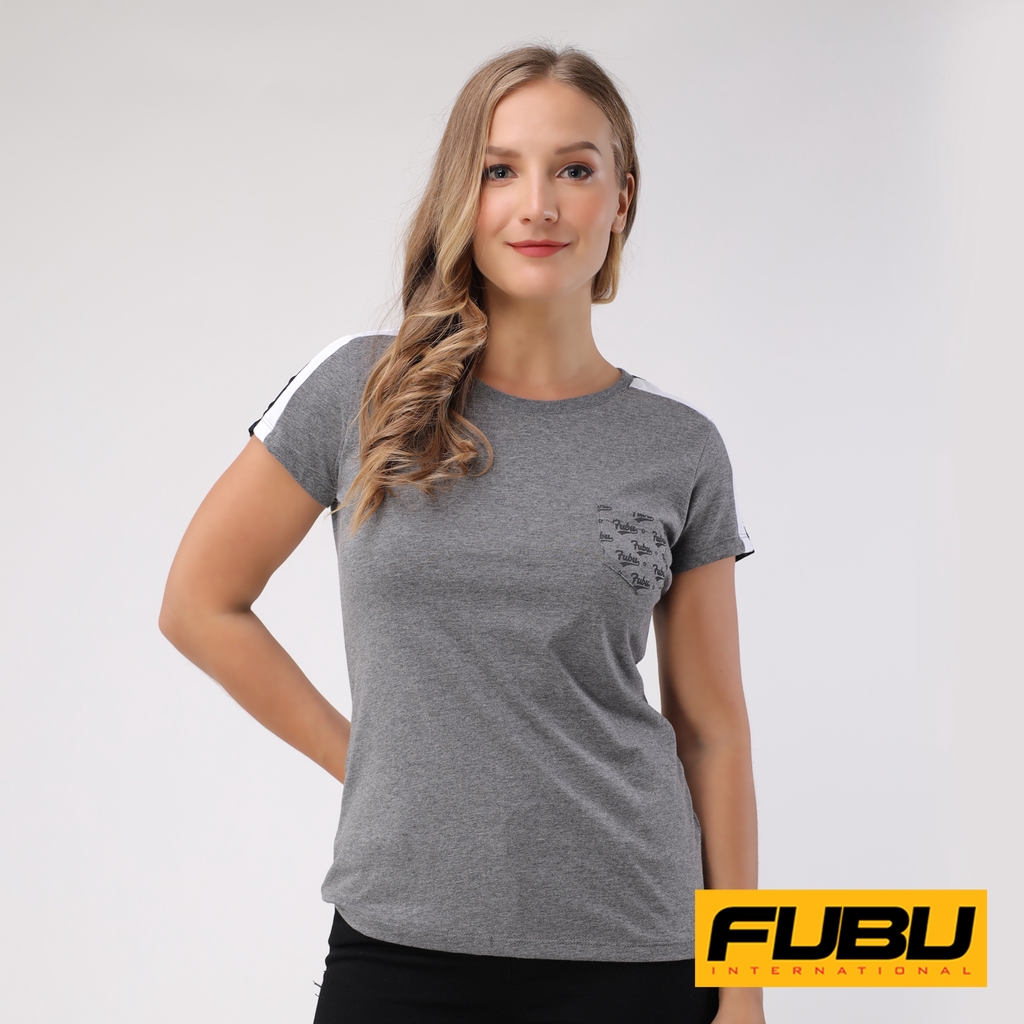 Fubu Girls Special Roundneck QGT01-0226 (Dark Heather Gray/White ...