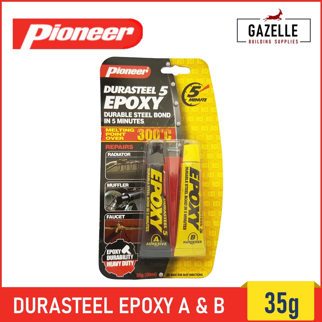 Pioneer Plus Five Clear Epoxy Set A & B 15ml Durasteel Epoxy Set 35g ...