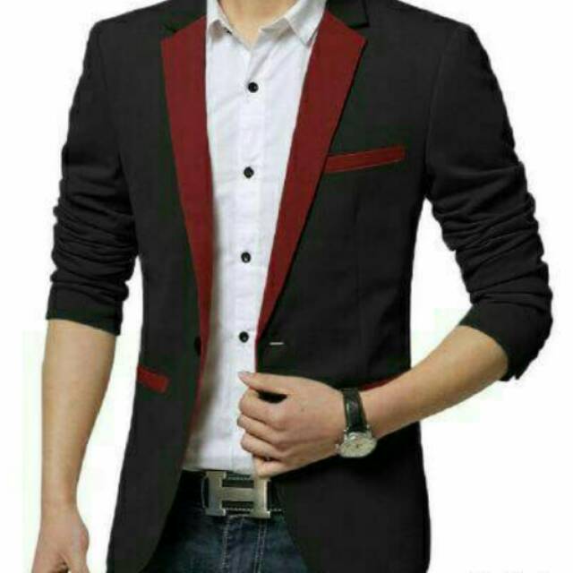 Men's BLAZER KOREAN MODEL YOUNG BLAZER WEDDING COAT OFFICIAL JAS ...