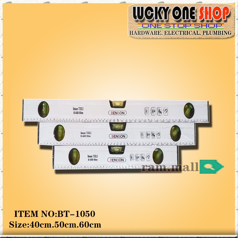 BENSON ALUMINUM LEVEL BAR SILVER ( 30 / 40 / 50 / 60 / 100 ) | Shopee ...