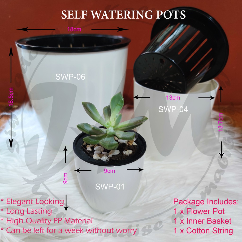 Heavy-duty Self Watering Indoor and Outdoor Pot | Shopee Philippines