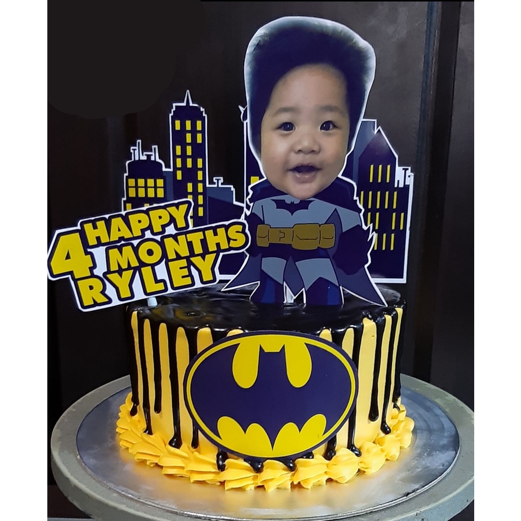Batman Theme Cake Topper Cutomize | Shopee Philippines