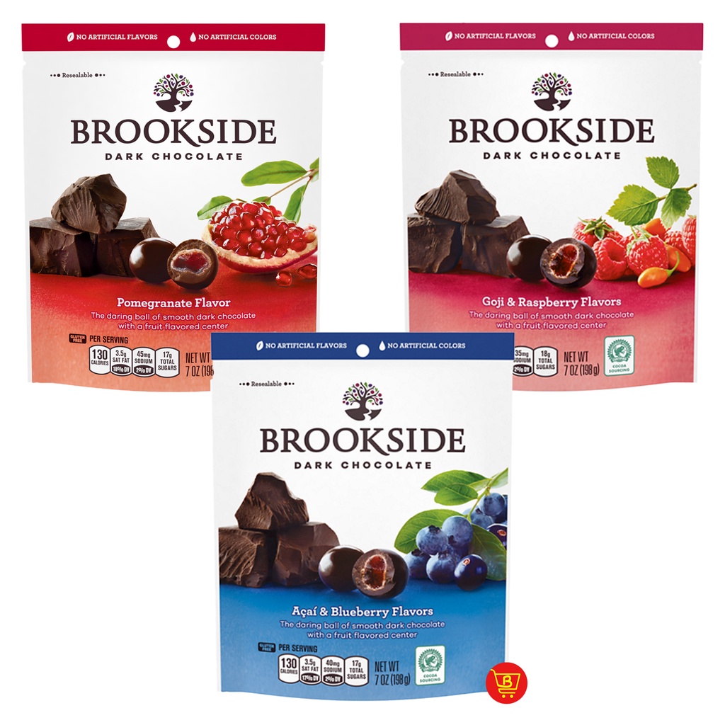 BROOKSIDE Dark Chocolate 198g (Açai & Blueberry / Pomegranate / Goji ...