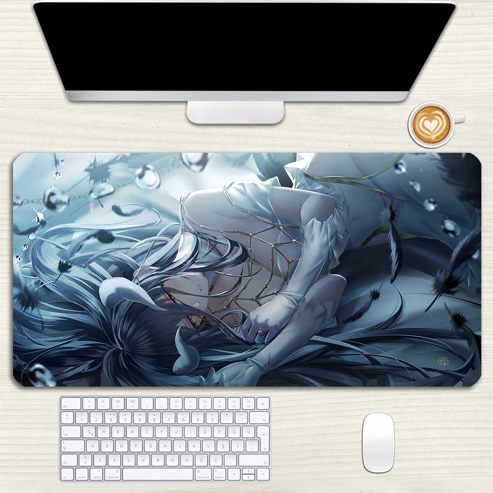 Anime Overlord Albedo Ainz Ooal Gown Mouse Pad Lock Edge Rubber Gaming ...