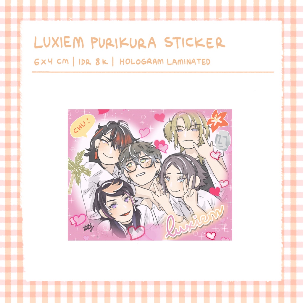 Luxiem PURIKURA Hologram Lamination Sticker (Ike, Luca, Mysta, Shu, Vox ...