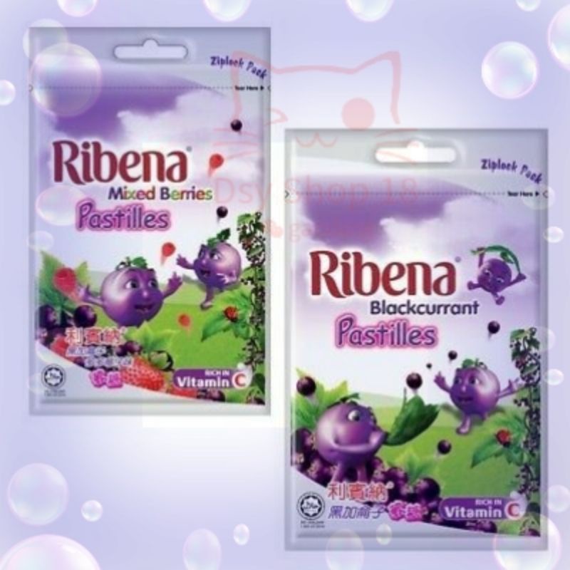 [Clearance] Ribena Blackcurrant / Mixed Berries Pastilles 40g | Shopee ...