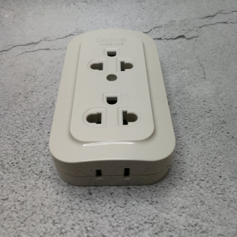 Omni Surface Convenience Outlet w/ Ground 2 Gang (WSG-002) or 3 Gang ...
